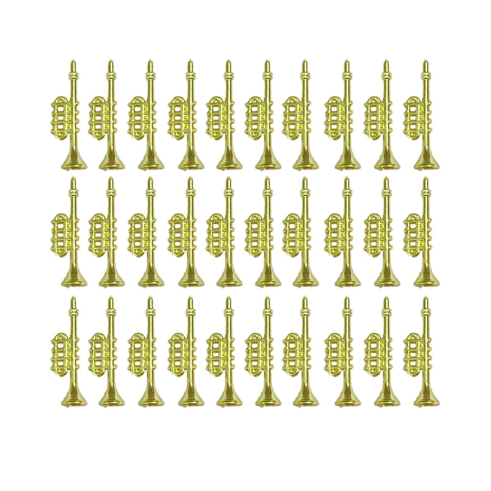 LOLIPPYY 60pcs Miniature Trumpet Ornaments, Christmas Musical ...