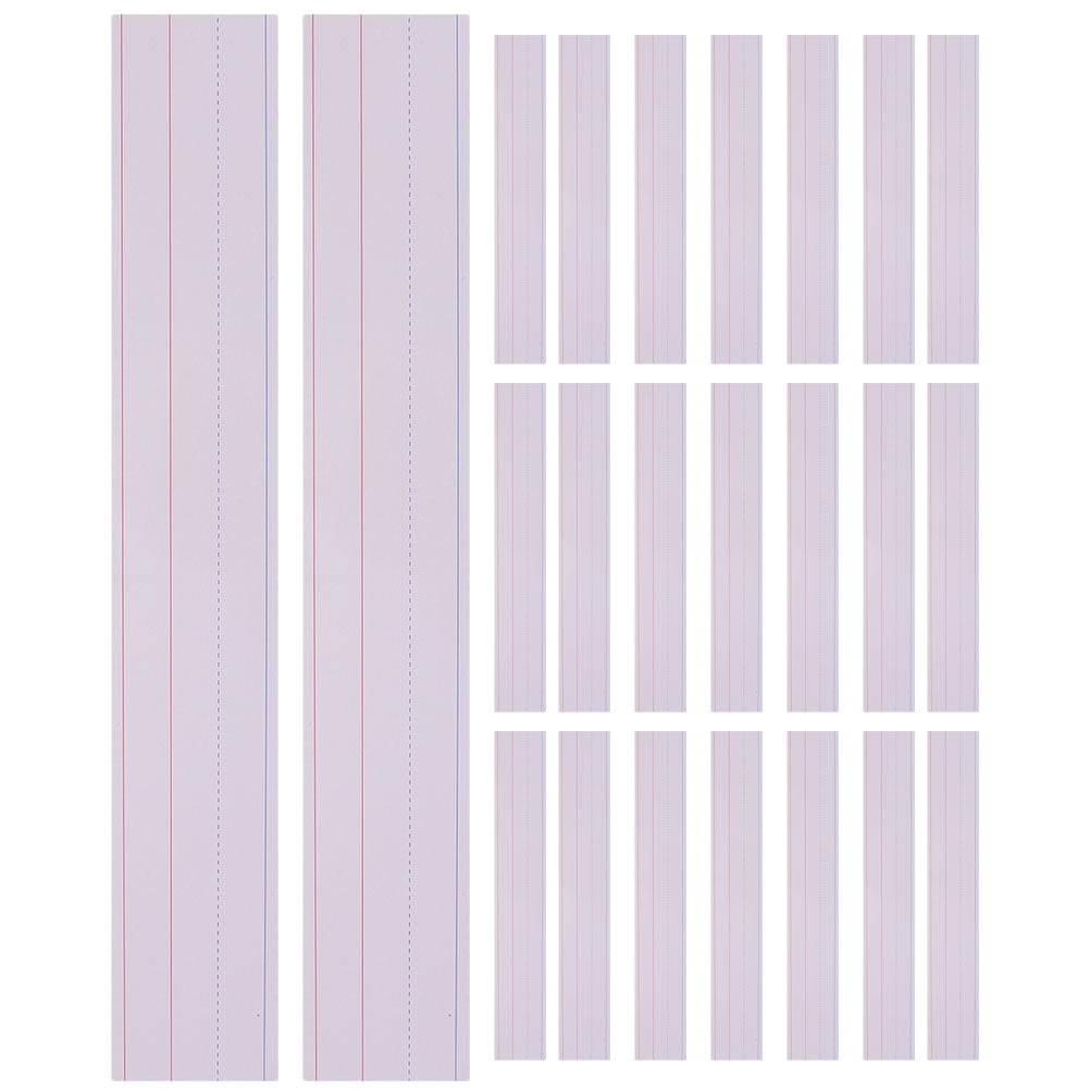 LOLIPPYY 60pcs White Ruled Paper Sentence Strips for Teachers and ...