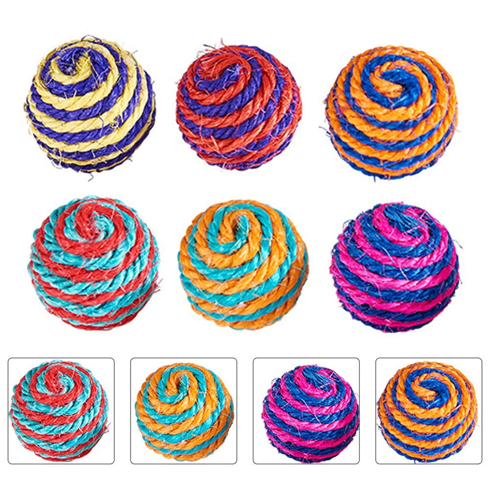 LOLIPPYY 6-Pack Sisal Cat Toys with Stylish Design for Indoor Play and ...