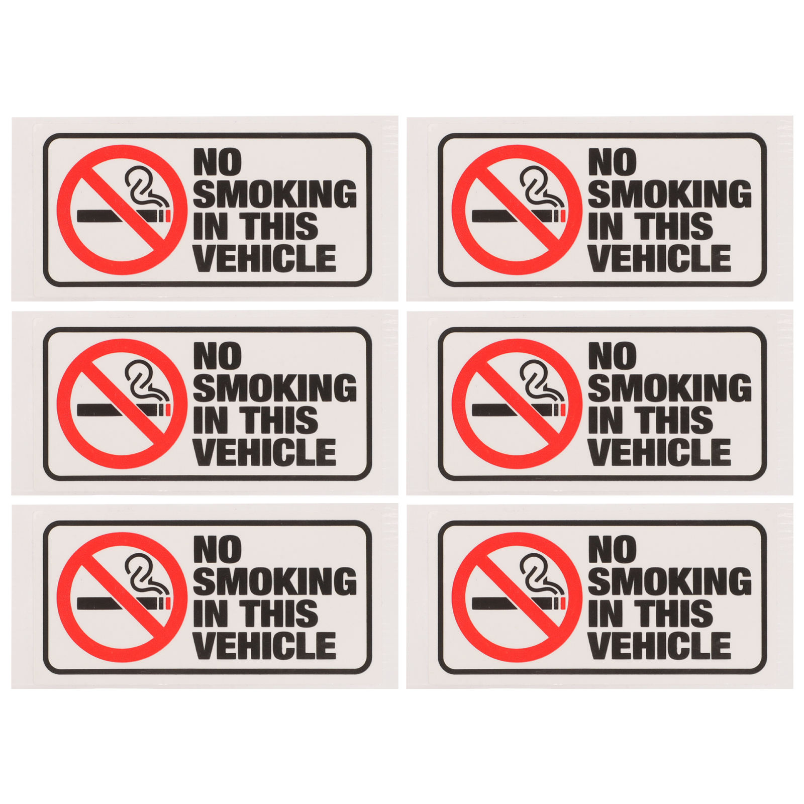LOLIPPYY 6Pack No Smoking Sticker for Indoor and Outdoor Use Warning ...