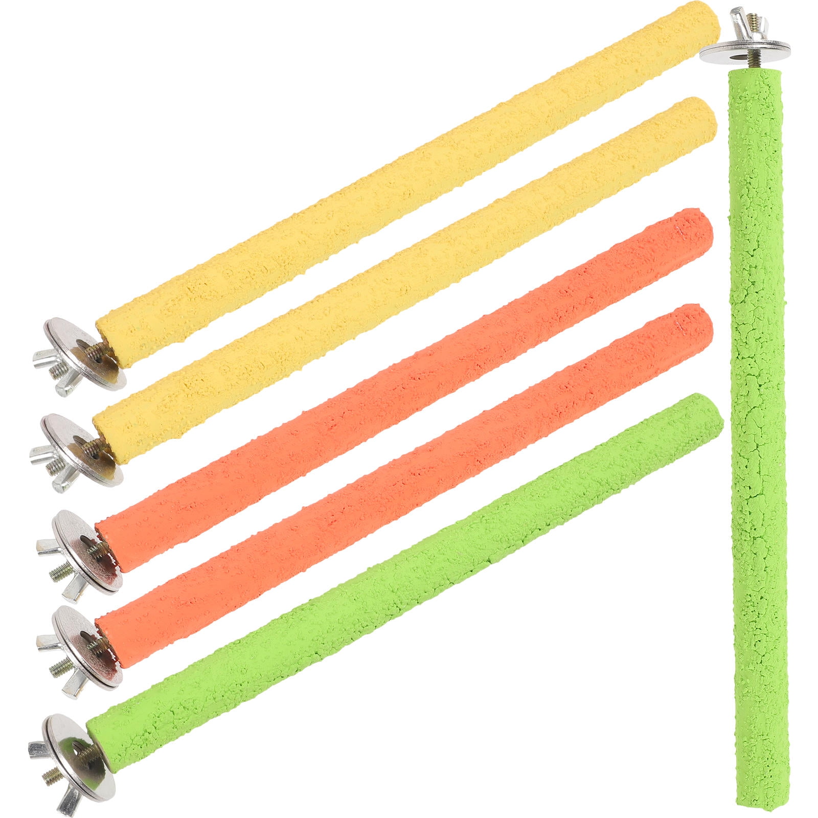 LOLIPPYY 6Pack Perches for Parrots Paw Grinding Bird Perch Quartz Sand ...