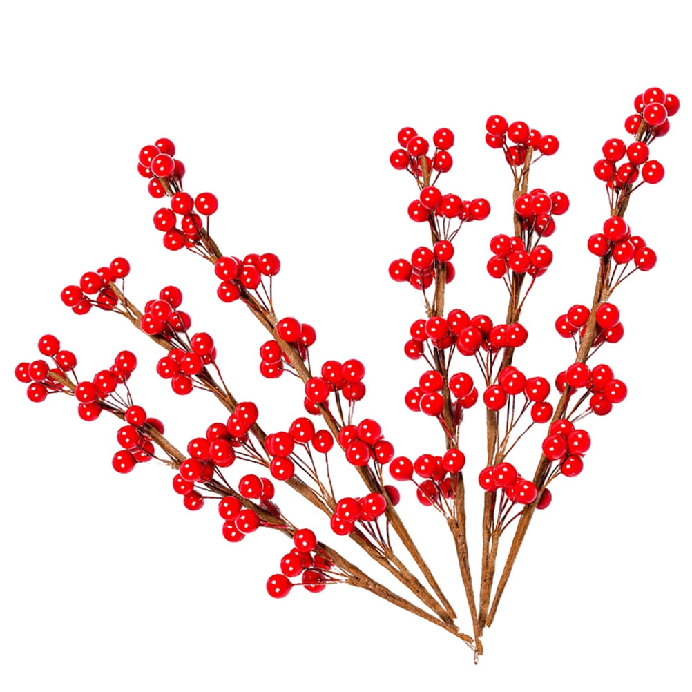 LOLIPPYY 6-Pack Artificial Cherry Fruit Stems with Realistic Details ...