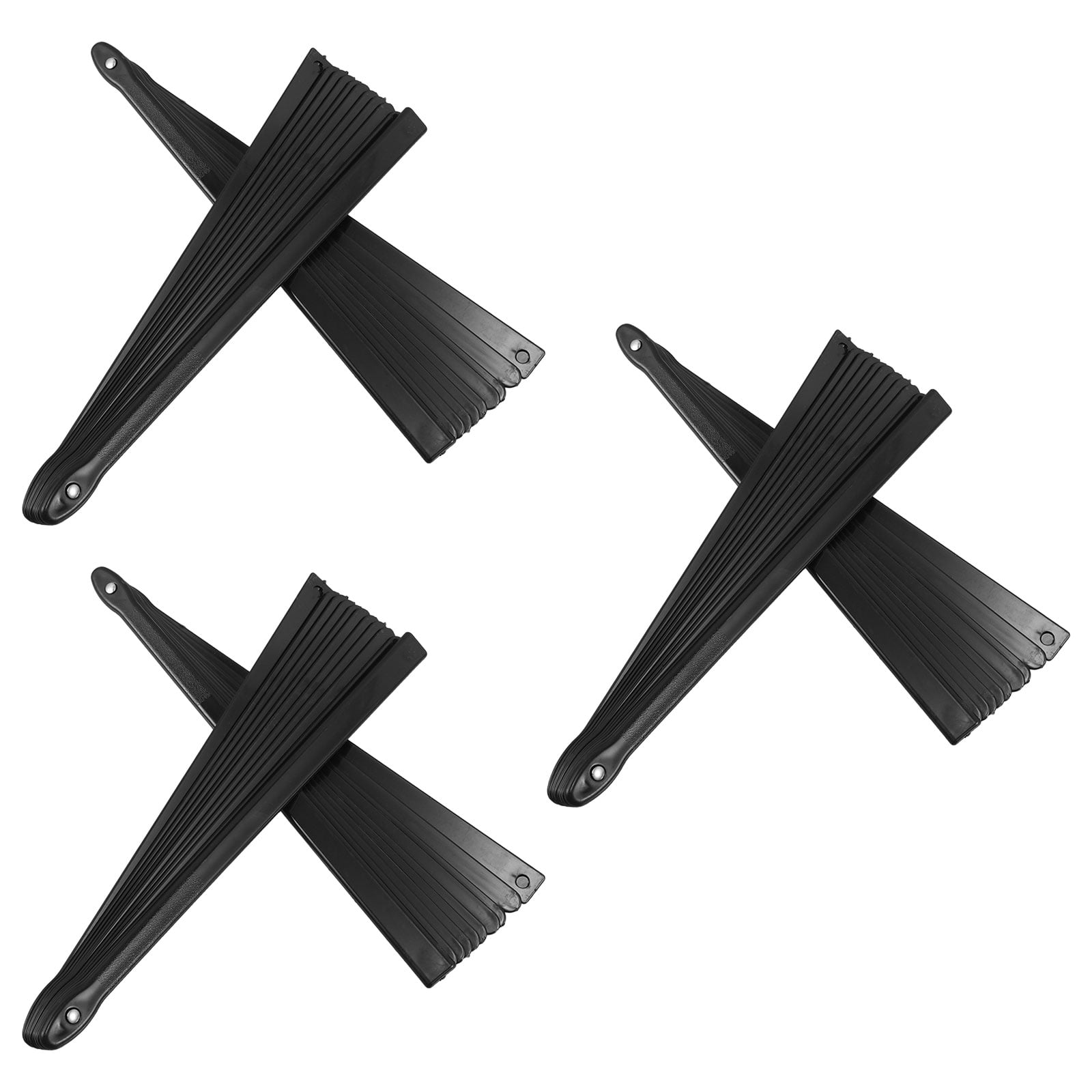 LOLIPPYY 6Pcs Black Folding Fan Frame Kit Plastic DIY Accessories for ...