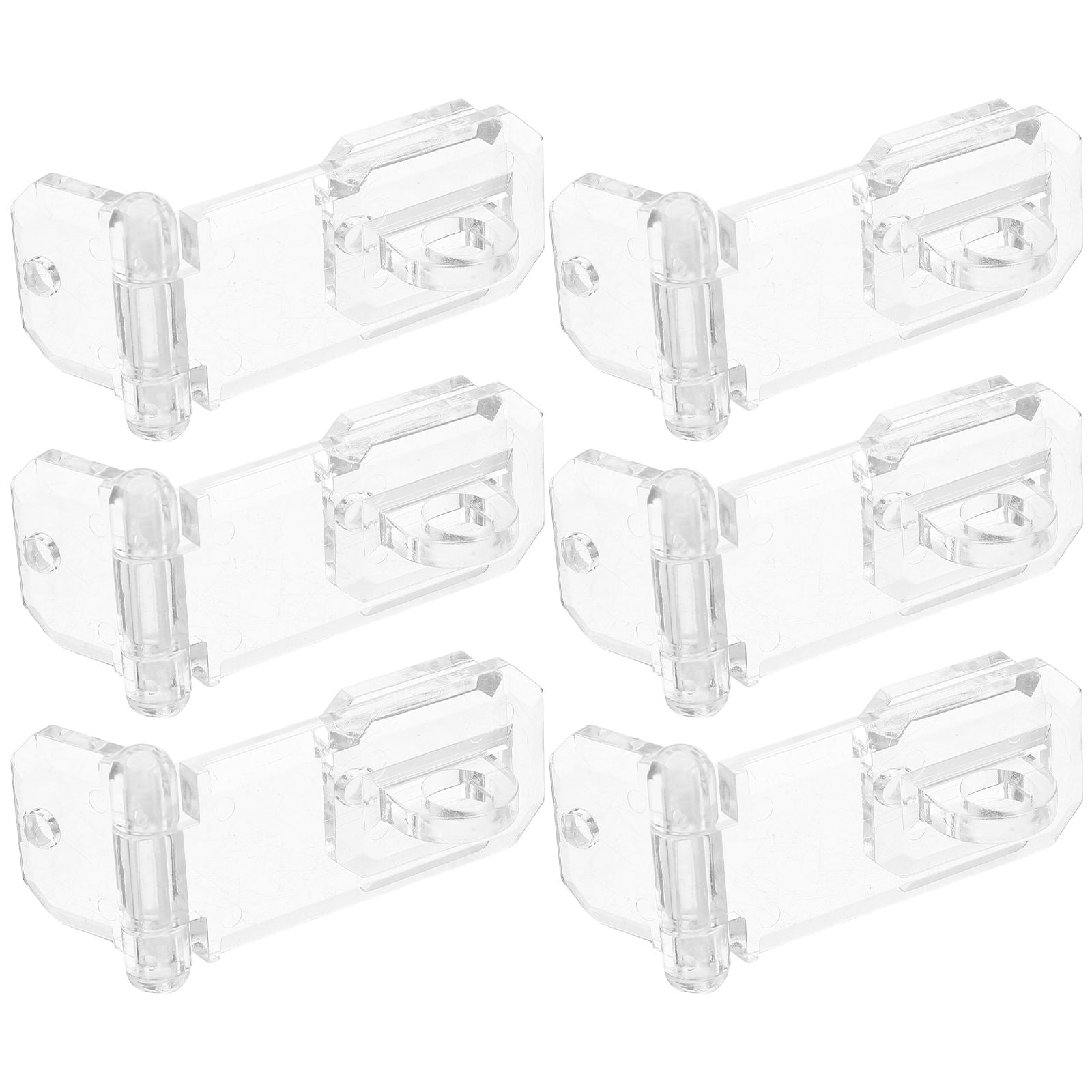 LOLIPPYY 6Pcs Clear Acrylic Snap Door Latch with Transparent Hinge for ...