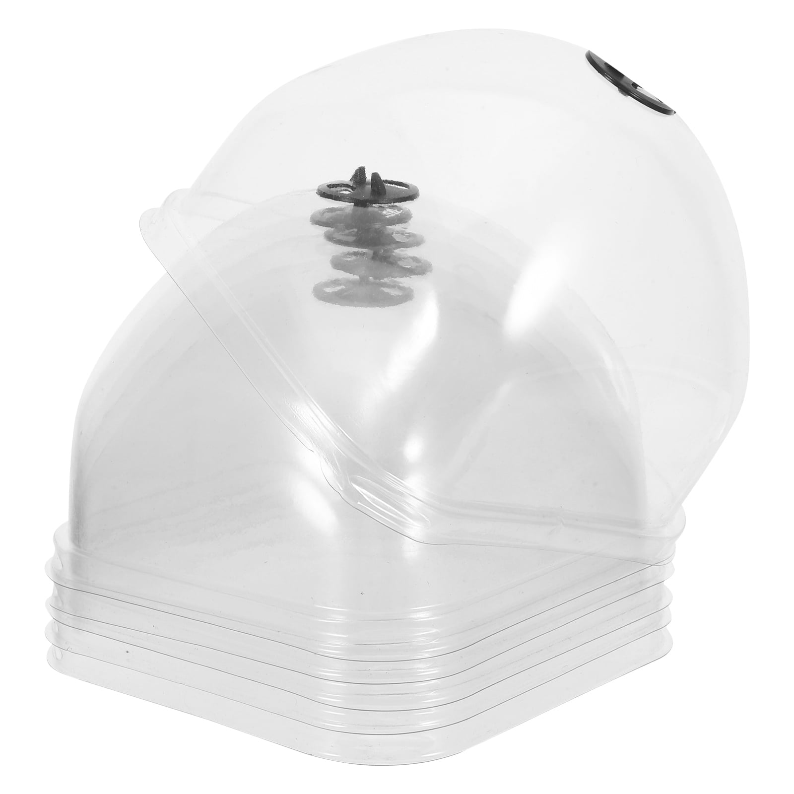 LOLIPPYY 6Pcs Clear Plastic Garden Dome Plant Cloche for Protecting ...