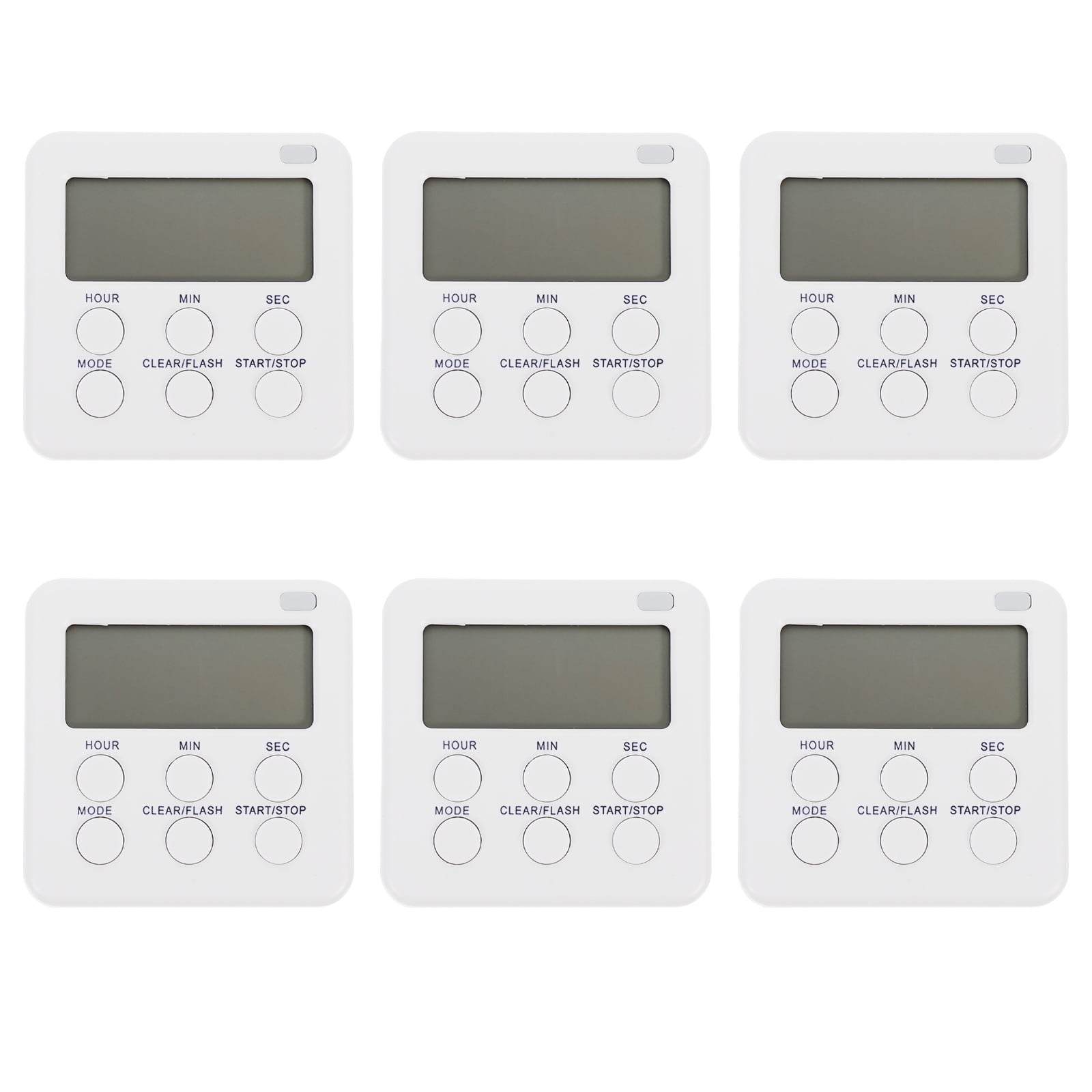 LOLIPPYY 6Pcs Digital Kitchen Timers Clock and Silent Timers Student ...