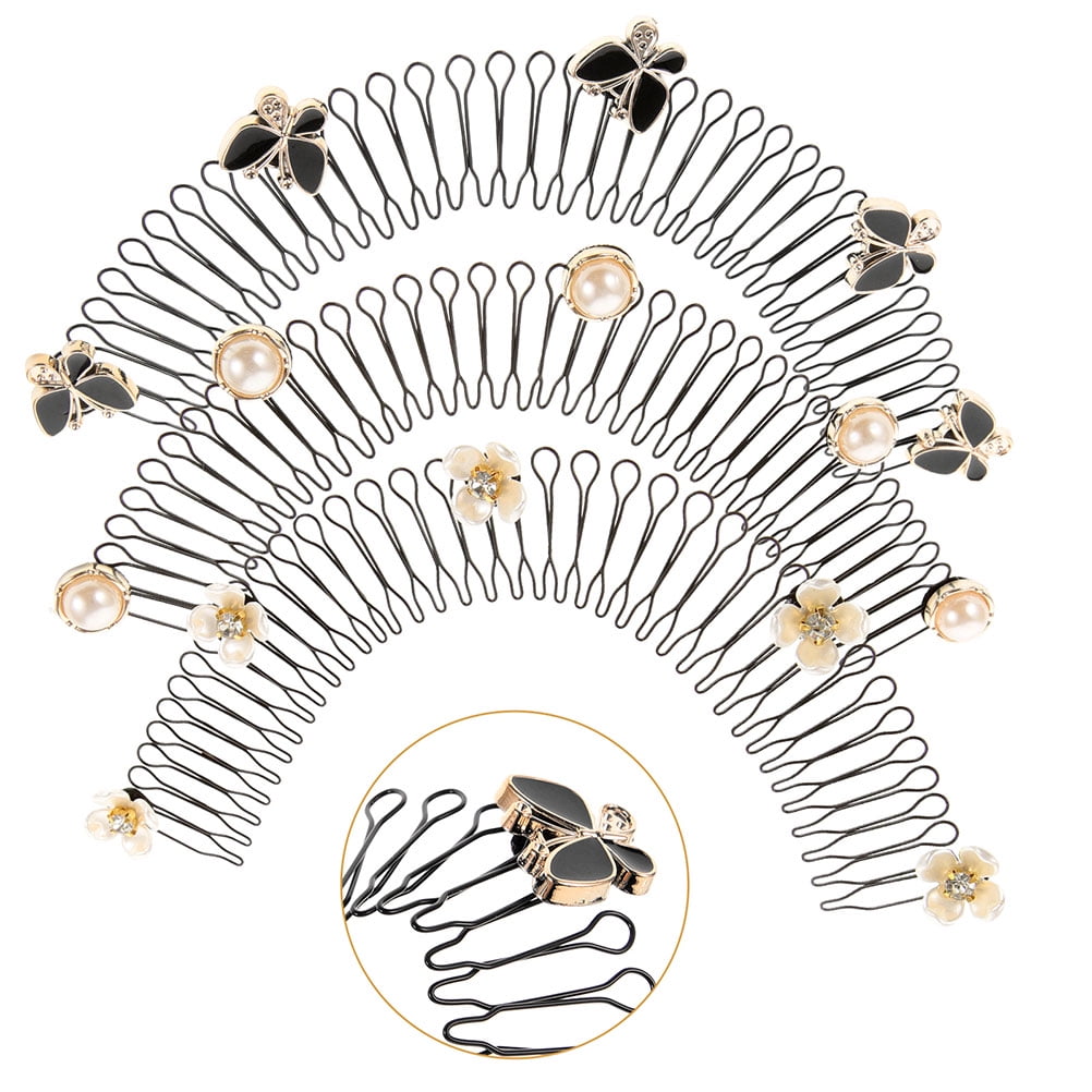 LOLIPPYY 6Pcs Hair Bangs Fixing Combs for Women Girls Invisible Metal ...