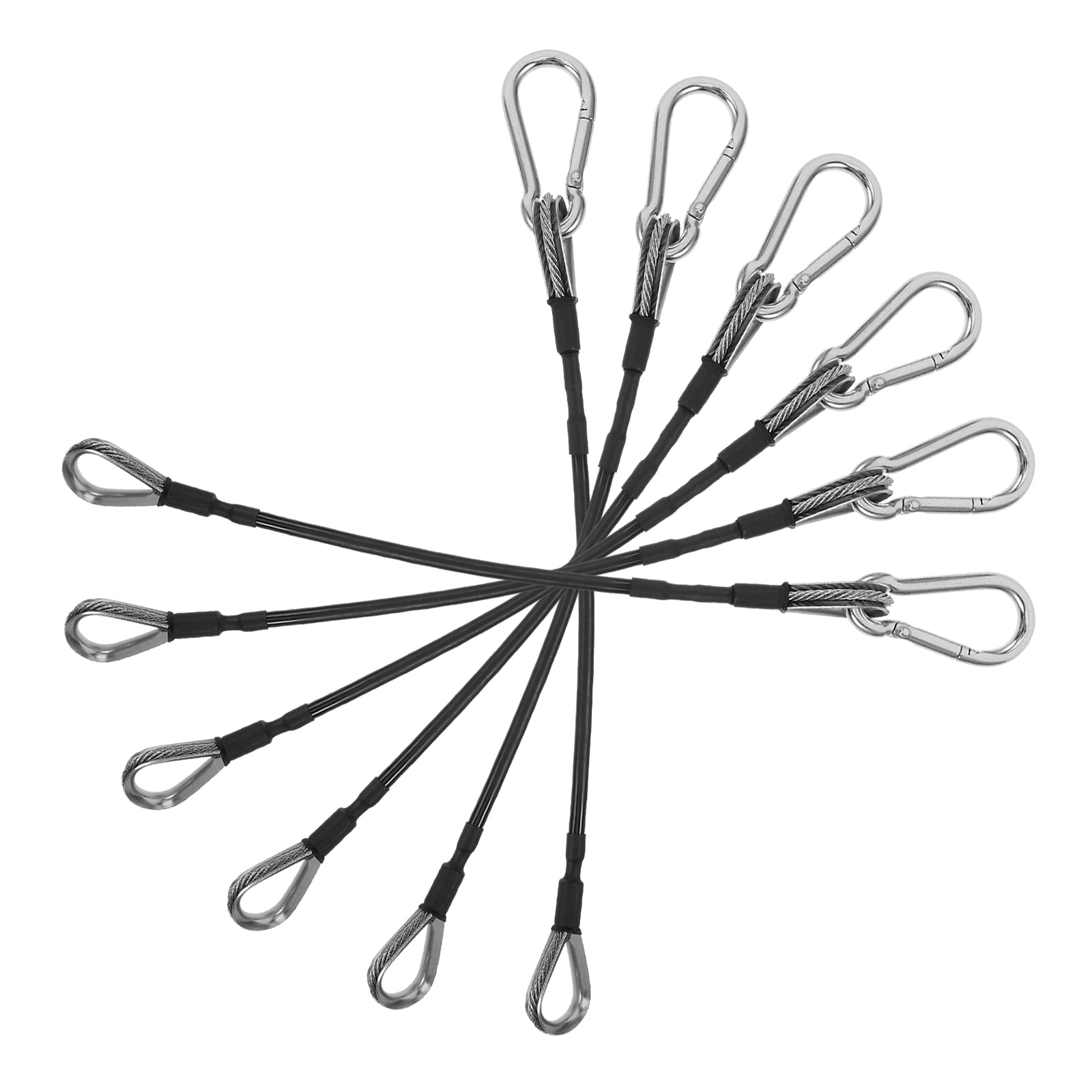 LOLIPPYY 6Pcs Heavy Duty Steel Wire Rope Attachments for Cable Pulley ...