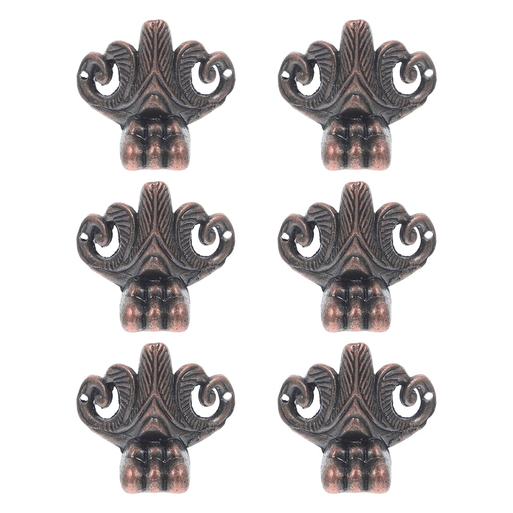 LOLIPPYY 6Pcs Metal Legs for Furniture with Vintage Design Decorative ...