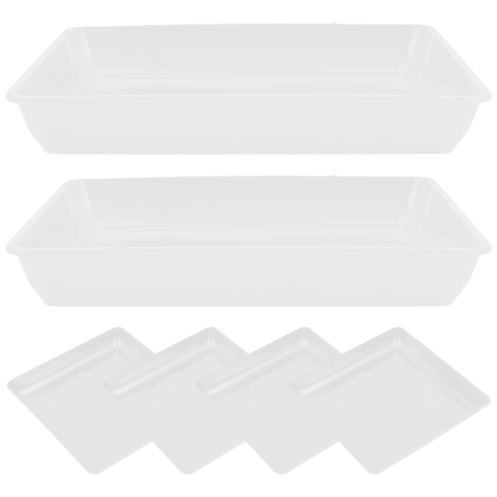 LOLIPPYY 6Pcs Plastic Plant Drainage Tray Square Design to Prevent ...
