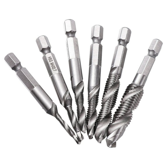 LOLIPPYY 6Pcs Precision Tap Bit Set with Engraved Sizes for Copper ...