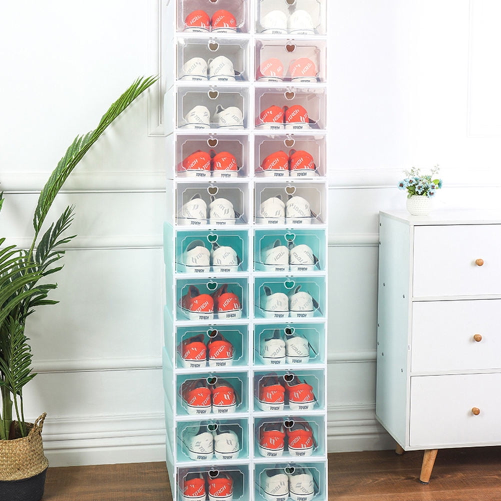 LOLIPPYY 6Pcs Shoe Storage Entryway Transparent Shoe Boxes Moisture ...