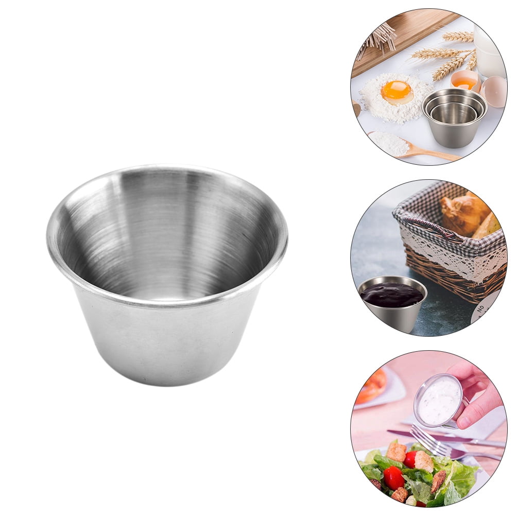 LOLIPPYY 6Pcs Stainless Steel Dipping Sauce Container Holder for ...