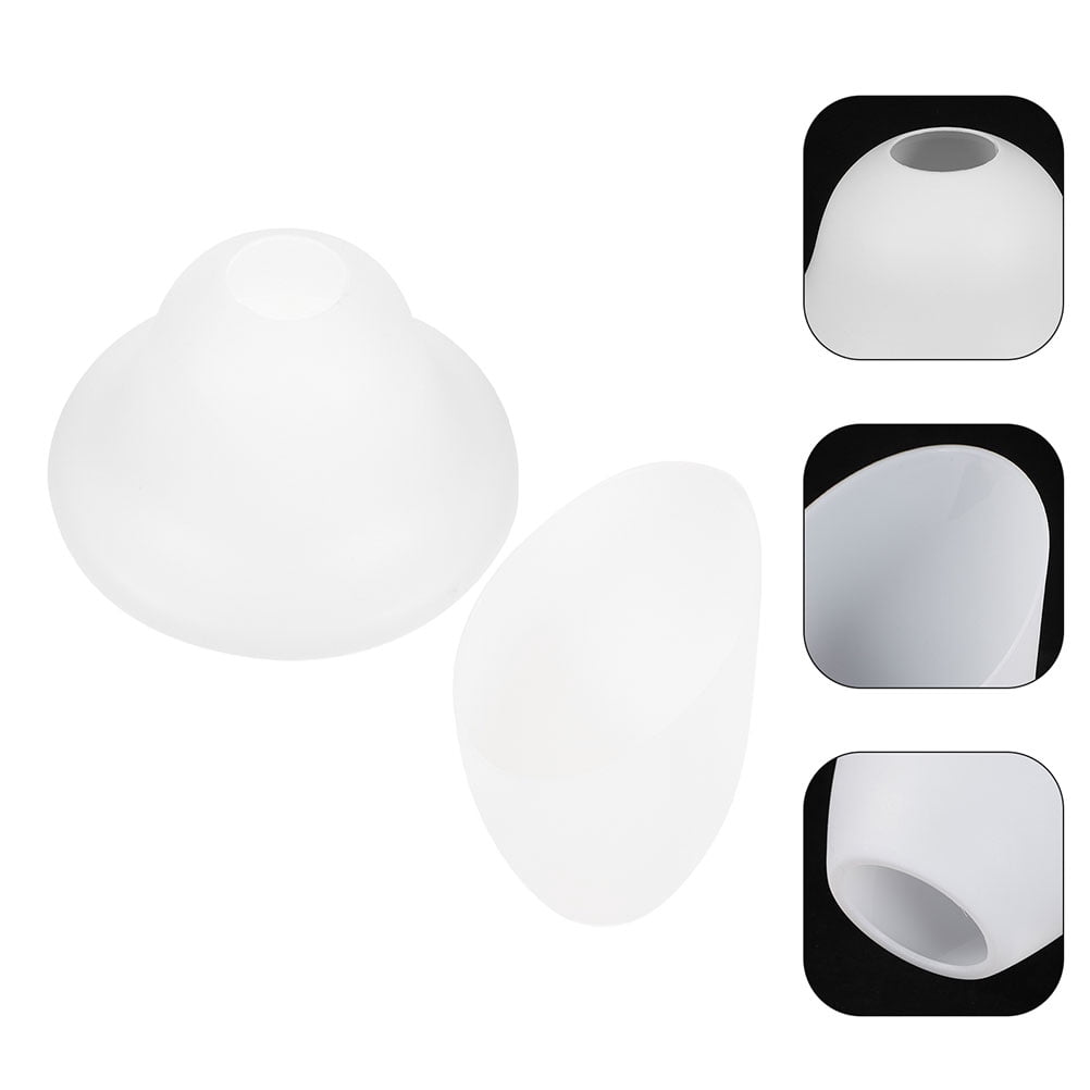 LOLIPPYY 6Pcs White Plastic Lamp Shades Only with Inclined Horseshoe ...