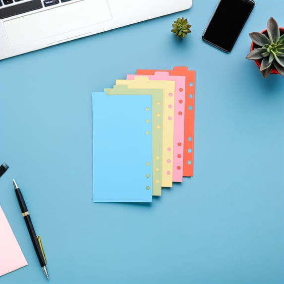 LOLIPPYY 6Set Binder Index Dividers with Tabs for Notebooks Smooth ...