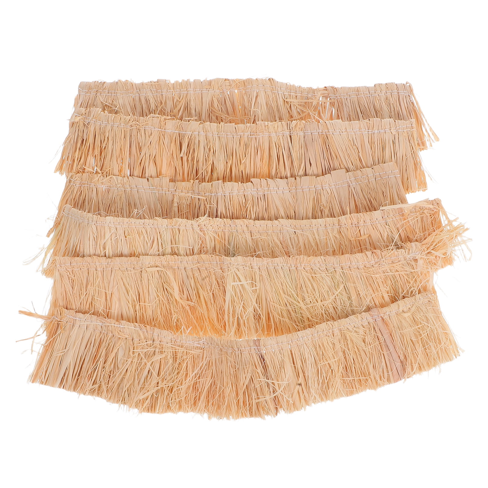 LOLIPPYY 6-Pack Artificial Thatch Rolls: Miniature Decorative Straw ...