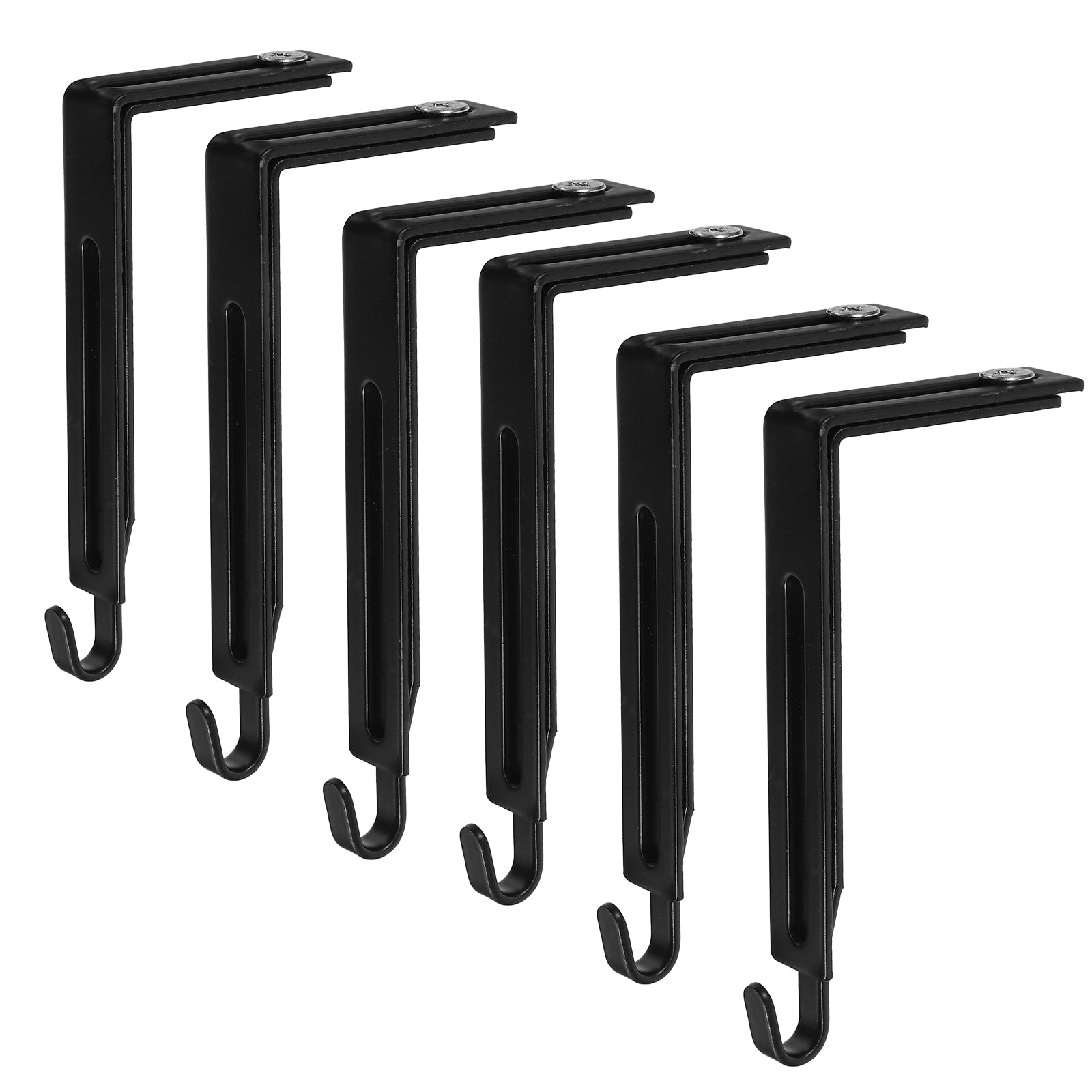 LOLIPPYY 6pcs Cabinet Door Hooks Adjustable Cubicle Hooks Cabinet Hooks ...