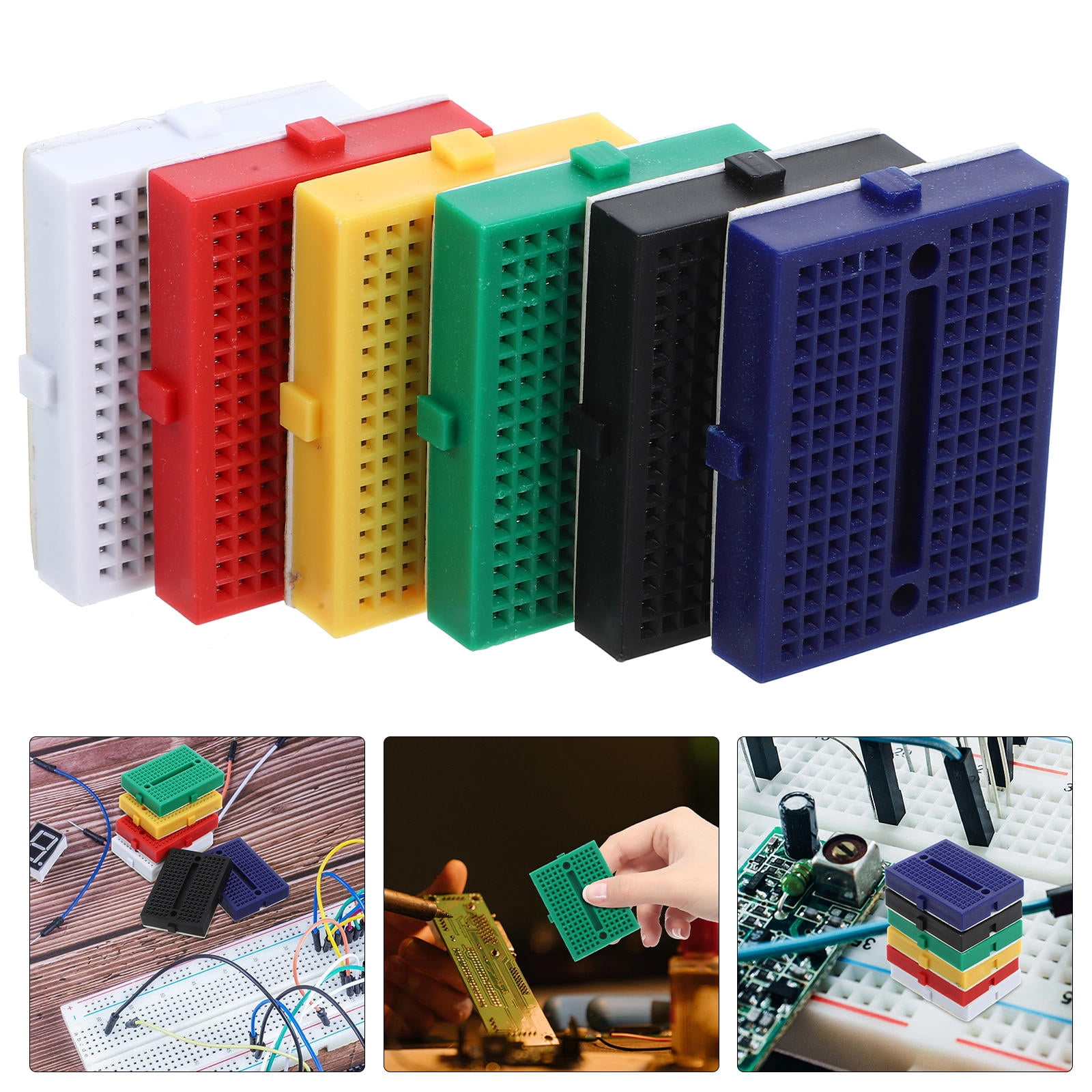 LOLIPPYY 6pcs Mini Solderless Breadboards for Science Experiments and ...