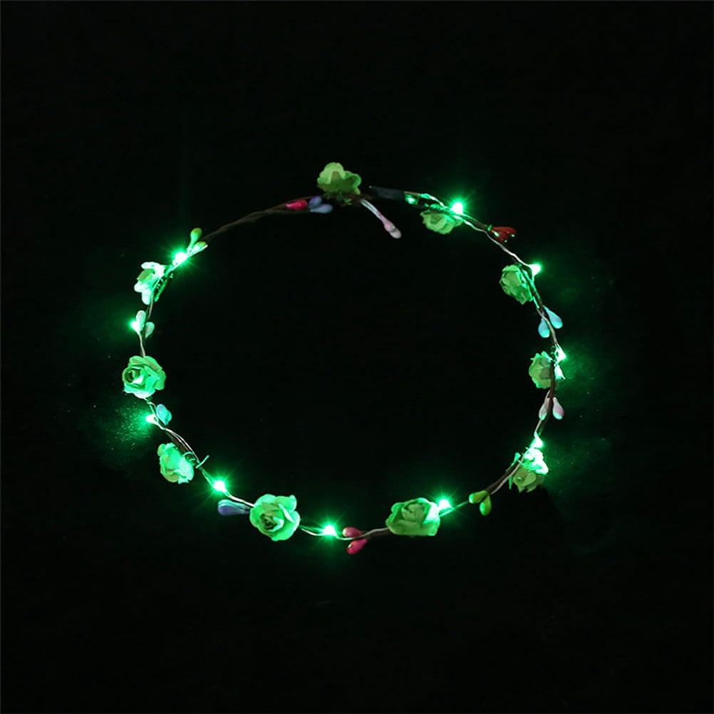 LOLIPPYY 7 Pcs LED Flower Headband Crown Hawaiian Theme Party for Women ...