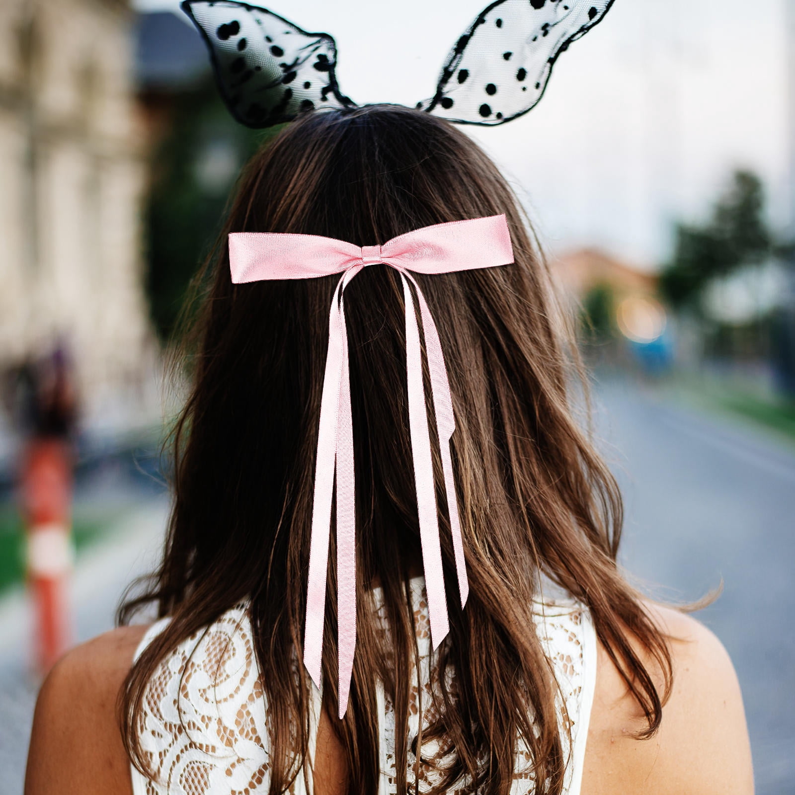 LOLIPPYY 8 Pcs Bow Knot Hair Clips Polyester Hair Accessory For Women ...