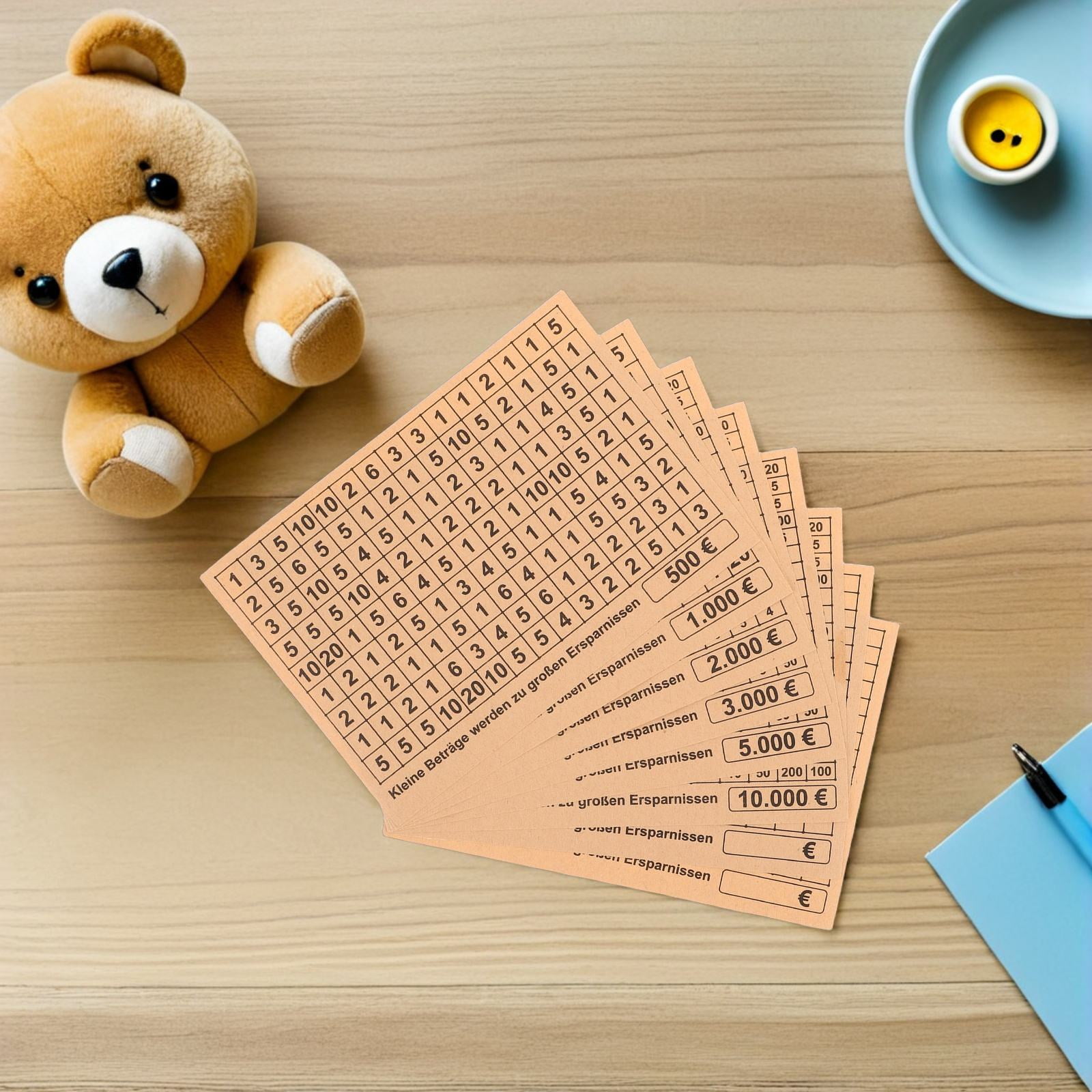 LOLIPPYY 8 Sheets Per Set Cash Box Track Charts Paper Light Brown ...