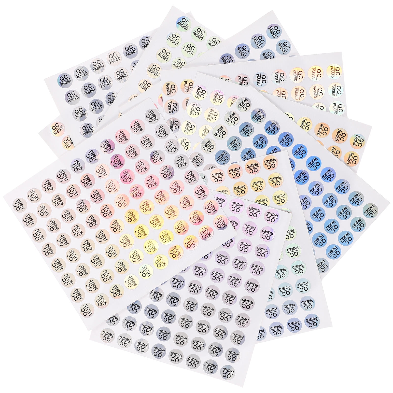 LOLIPPYY 800Pcs Assorted Color QC Passed Stickers PVC Adhesive Labels ...