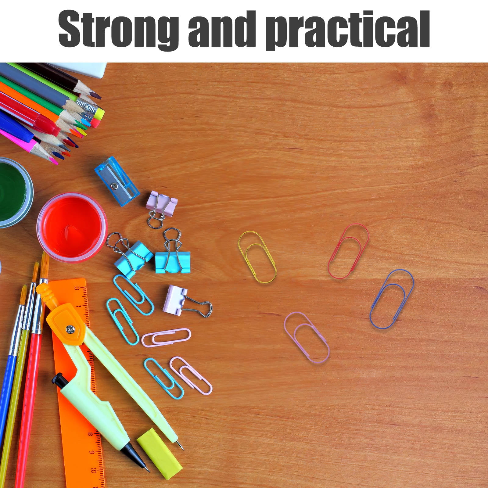 LOLIPPYY 80Pcs Assorted Color Jumbo Metal Paperclips for Heavy Duty ...