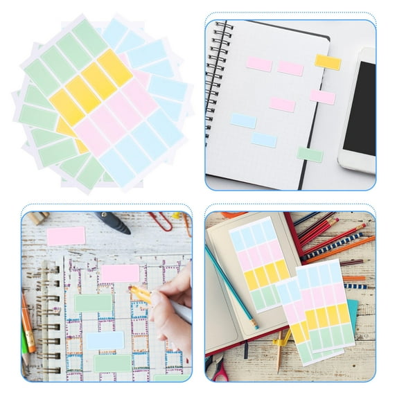 LOLIPPYY 80Pcs Assorted Color Waterproof Name Labels Stickers Smooth ...