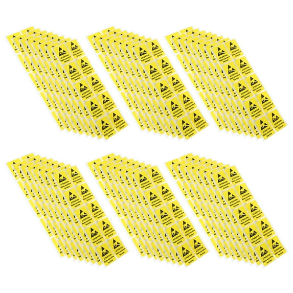 LOLIPPYY 80Pcs Yellow Warning Caution Stickers for Static Devices ...