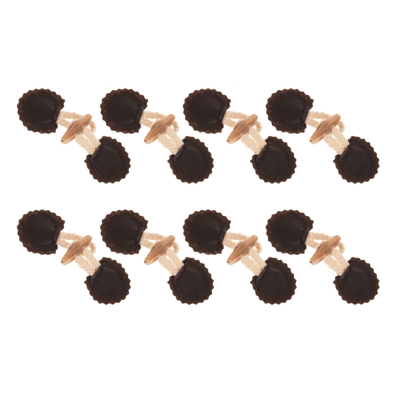 LOLIPPYY 8Pairs Dark Brown Horn Inspired Coat Fasteners with Fancy ...