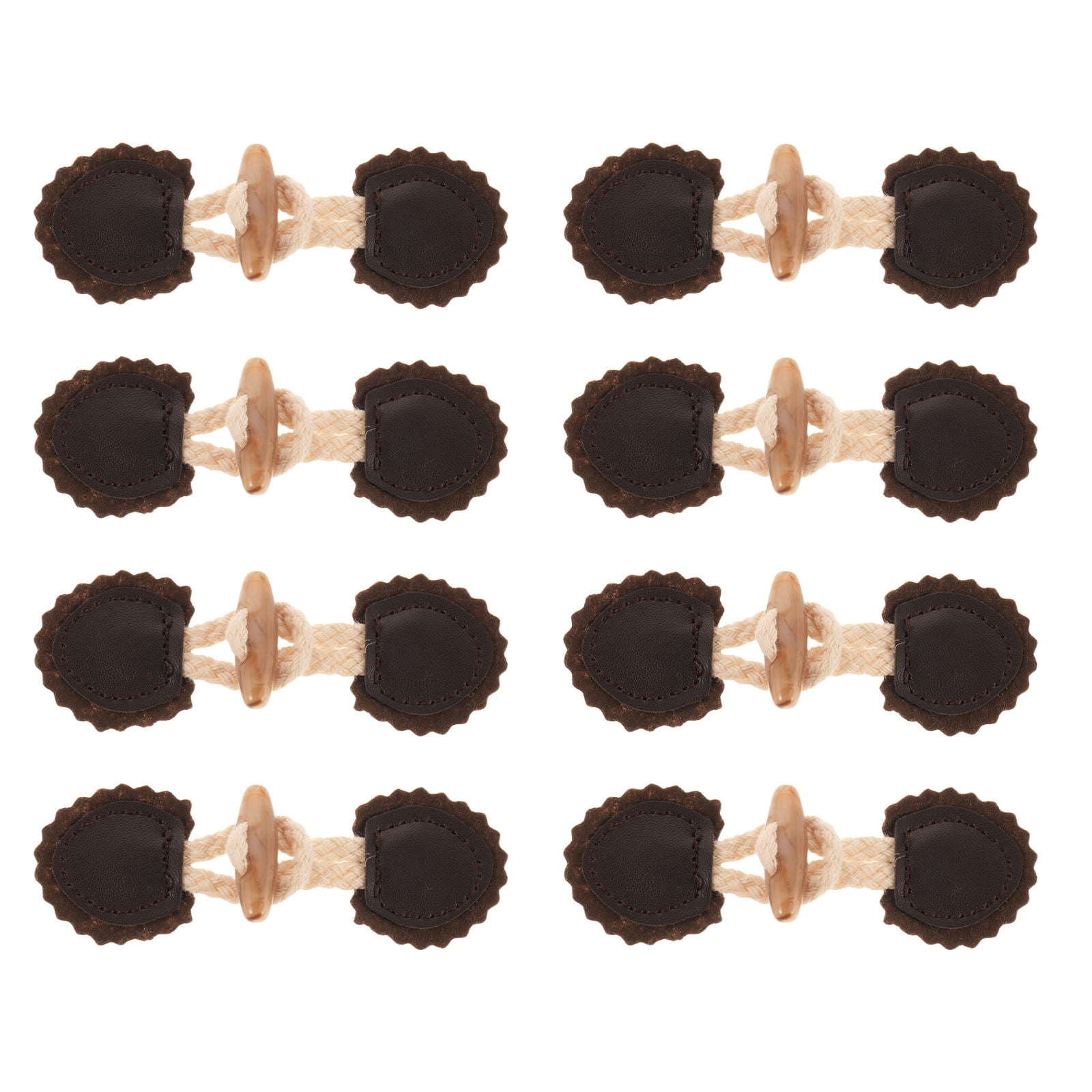 LOLIPPYY 8Pairs Hornstyle Coat Toggles in Deep Coffee Color for Elegant ...