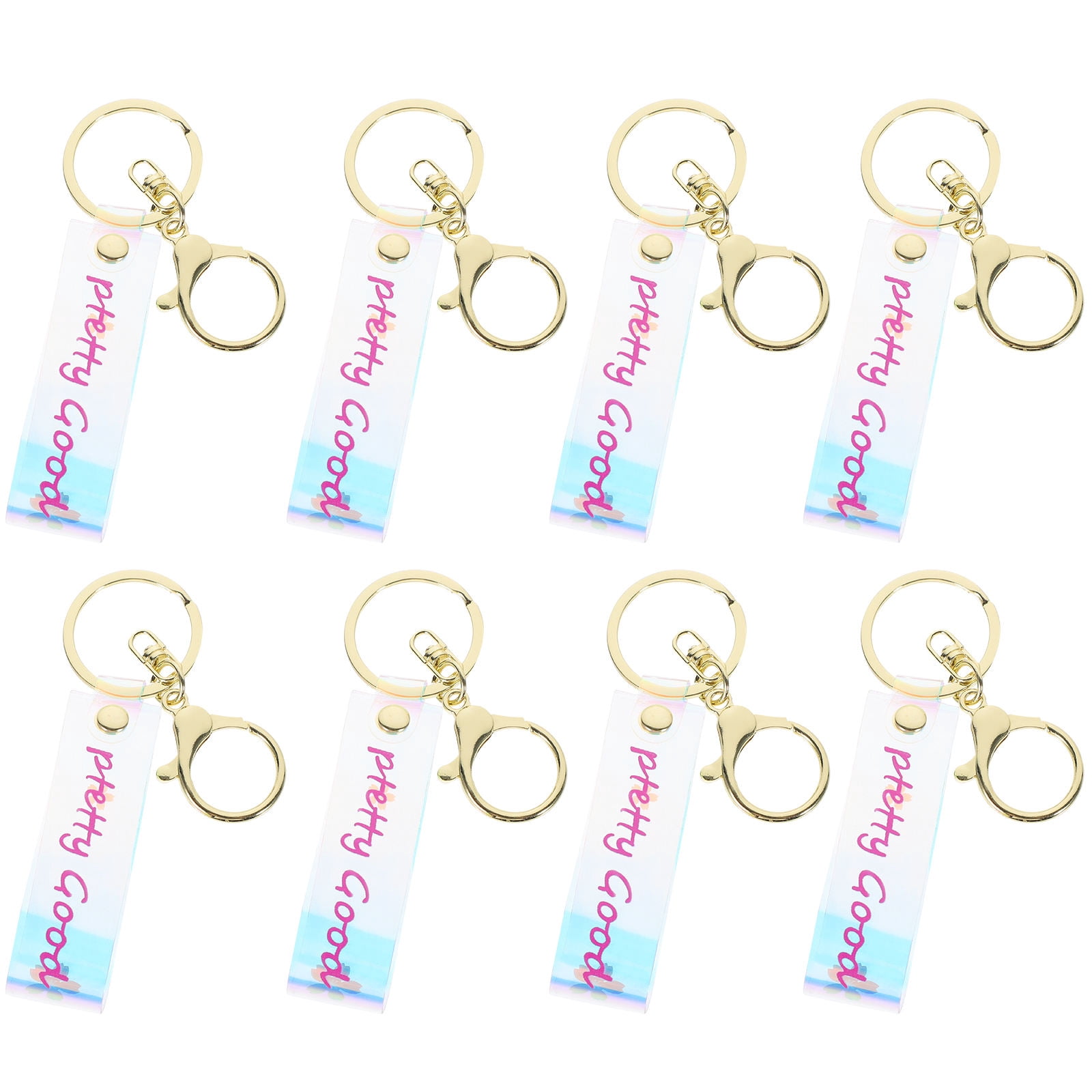 LOLIPPYY 8Pcs Adorable Girl Key Chains TPU Multi Simple Classic Design ...