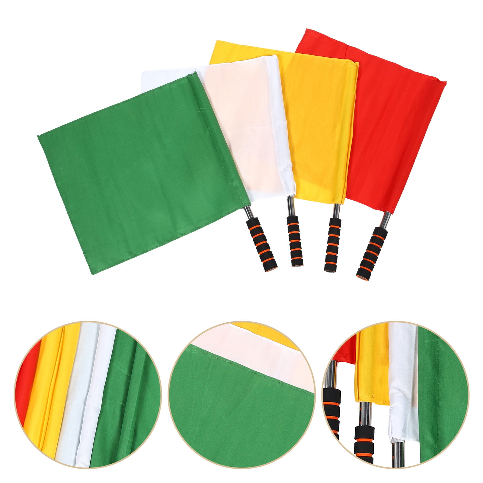LOLIPPYY 8Pcs Athletic Referee Flags with Stainless Steel Handle for ...