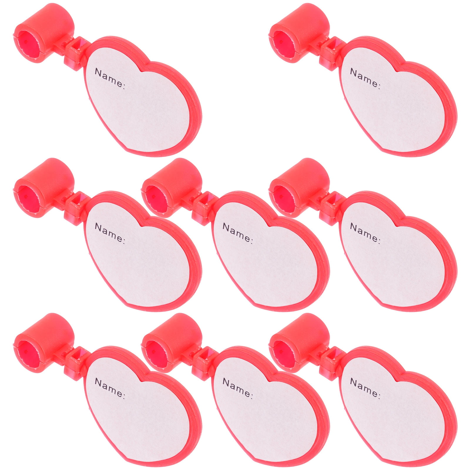 LOLIPPYY Assorted Color Plastic Badge Clips with Labels, Key Tags Ideal ...