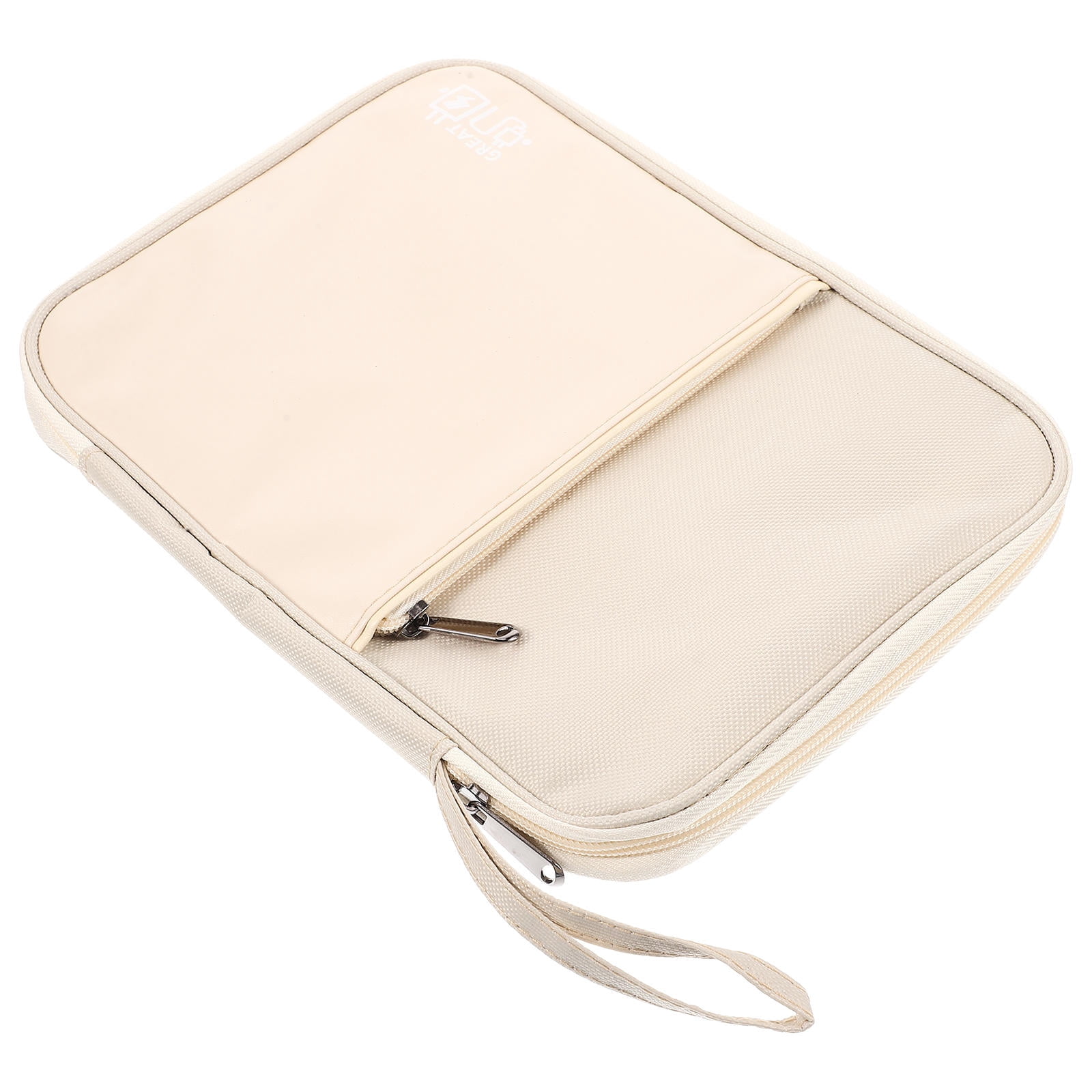 LOLIPPYY 8Pcs Beige Flat Cord Organizer Case With Polyester Pu Leather ...
