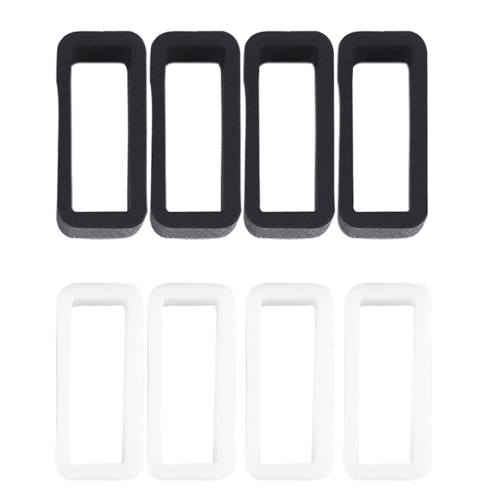 LOLIPPYY 8Pcs Black Watch Band Fastener Rings Silicone for General ...