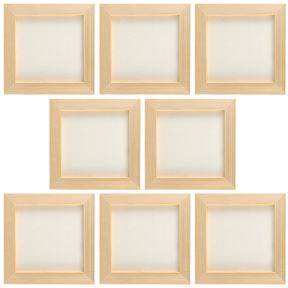 LOLIPPYY 8Pcs Kids Craft Frame for Art Projects Wooden DIY Photo Frame ...