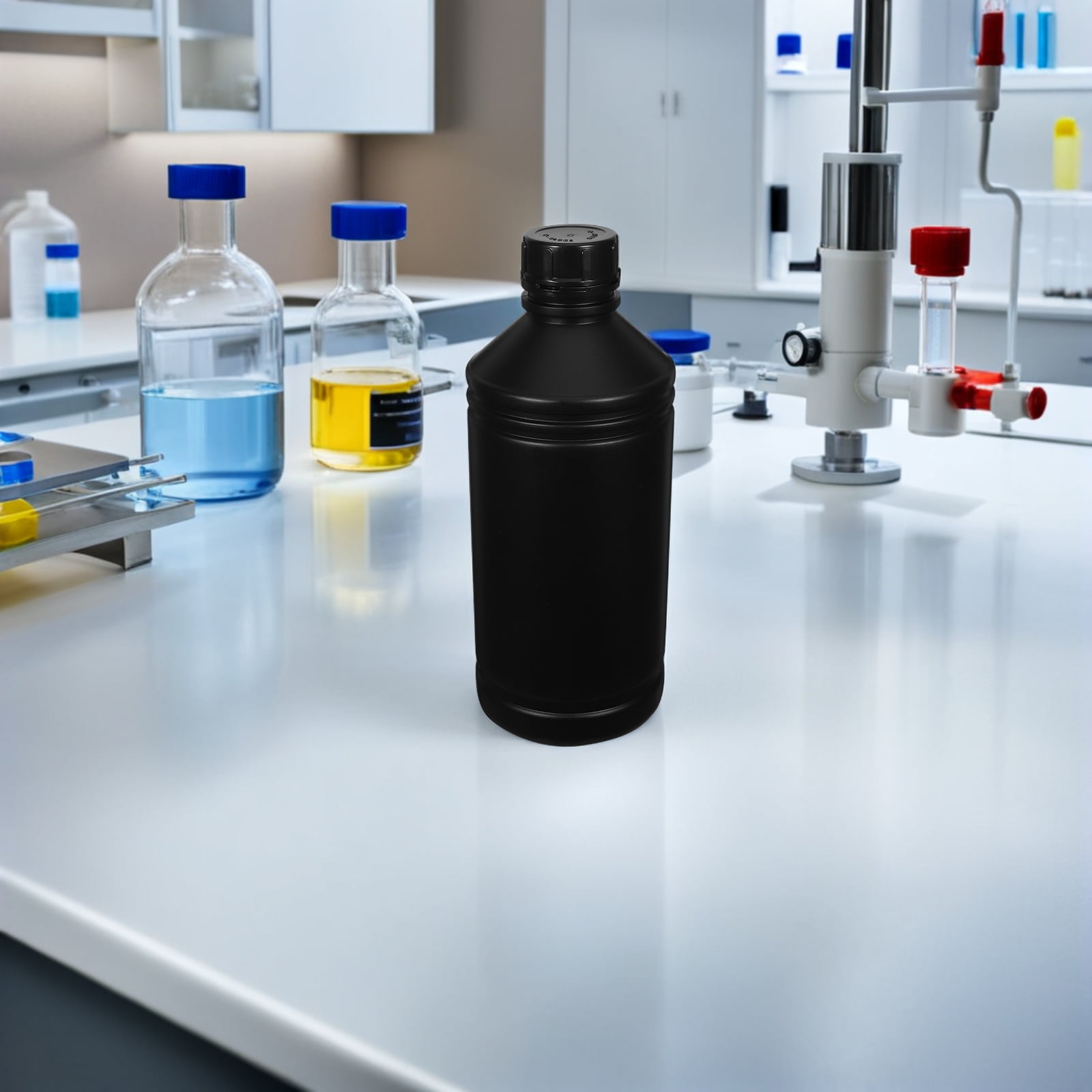 LOLIPPYY 8Pcs Lab Chemical Reagent Bottles Black Hdpe Leakproof Seal ...