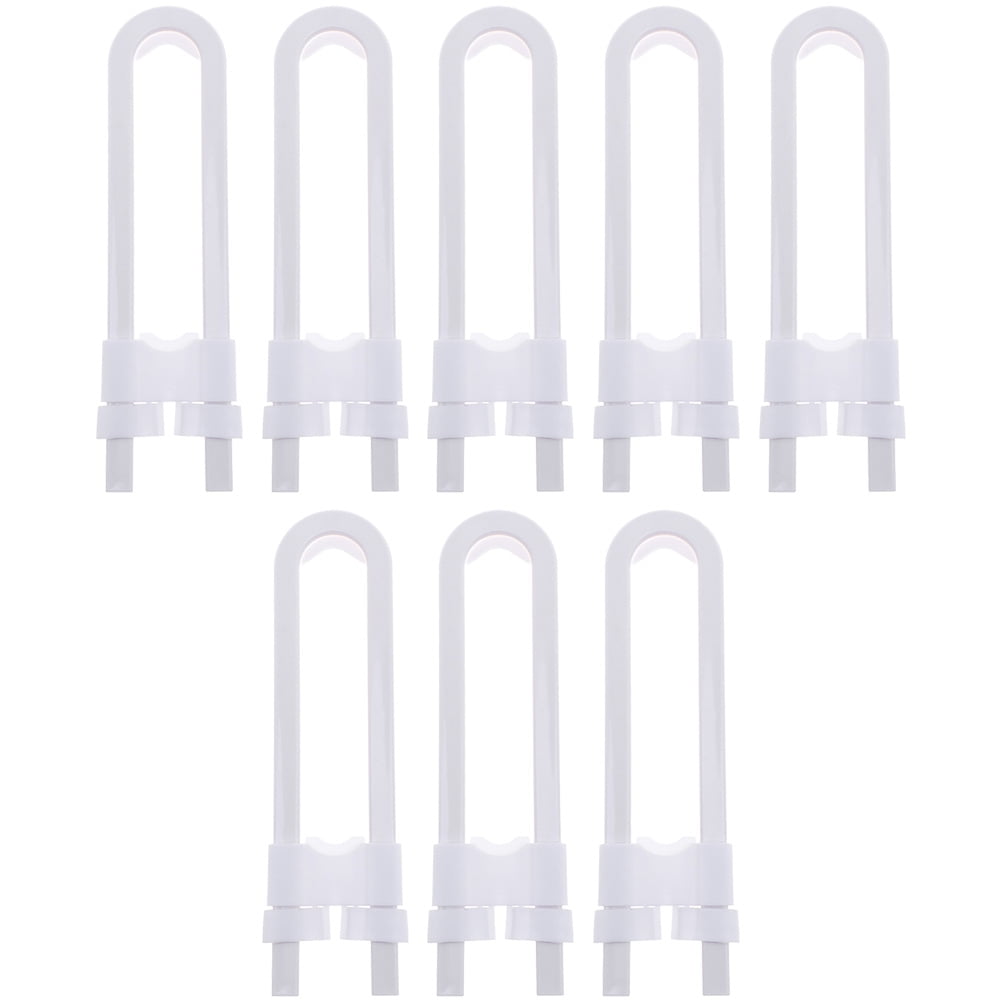 LOLIPPYY 8Pcs White Plastic Cabinet Locks Adjustable U Shaped Sliding ...