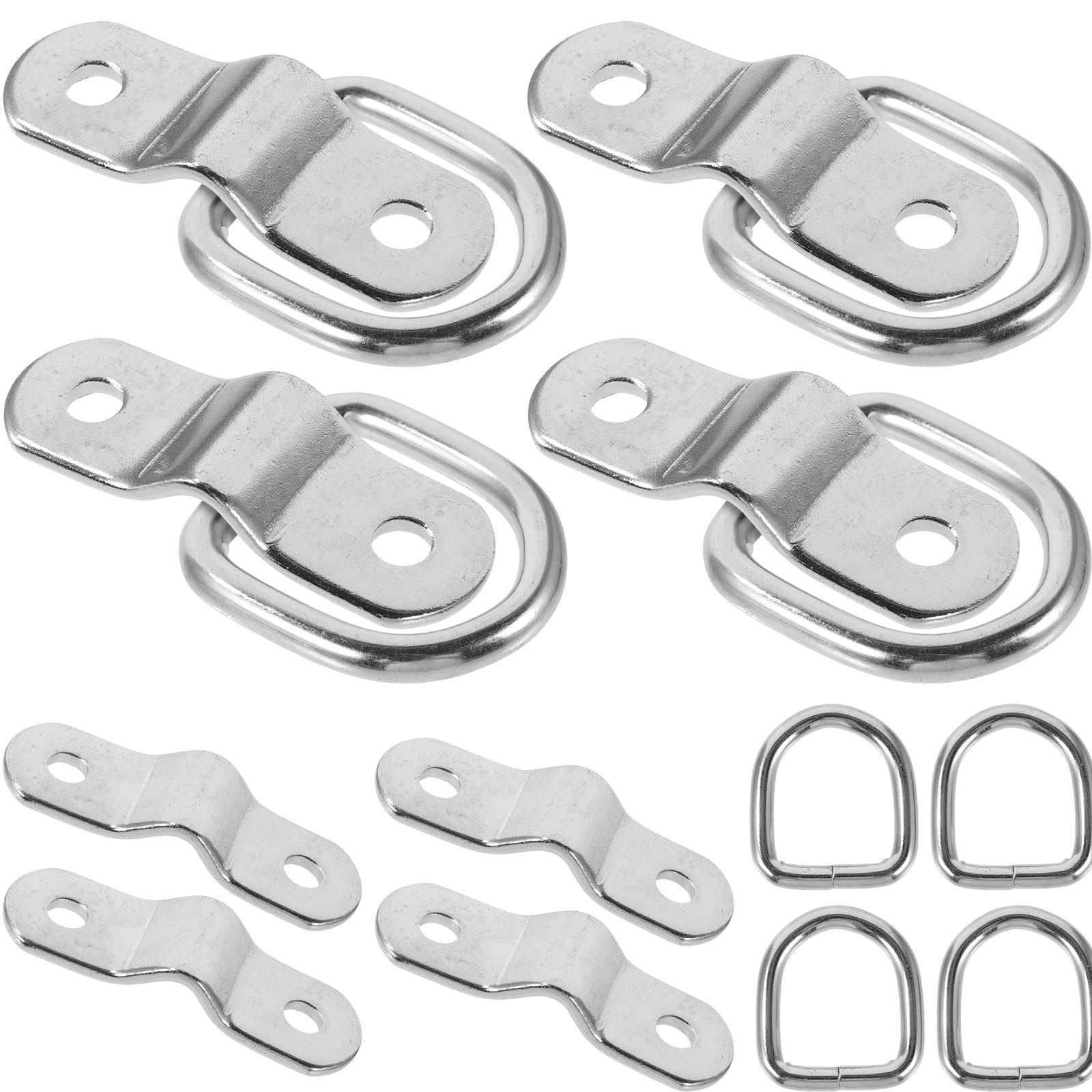 LOLIPPYY 8pcs D Hook Cargo Anchor Silver Iron Trailer Tie Down for ...