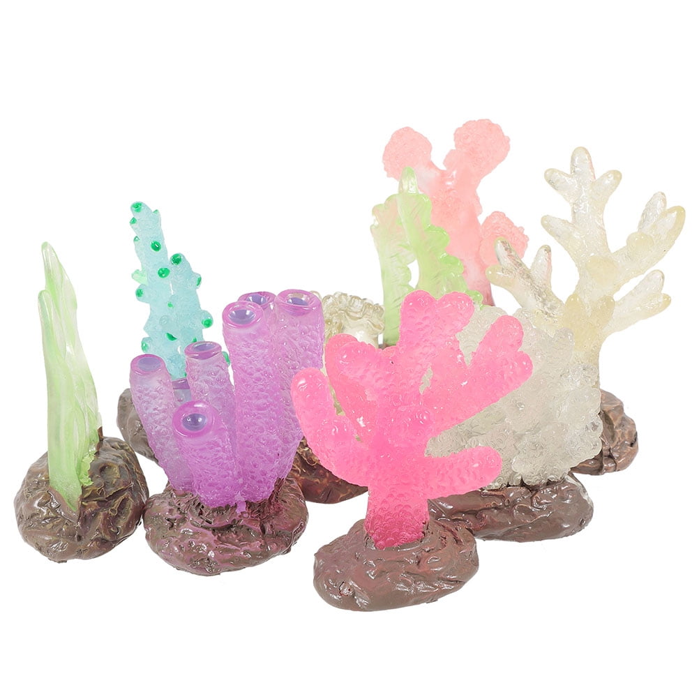 LOLIPPYY 9Pcs Tall Coral Reef Decor for Aquarium Assorted Hiding Place ...