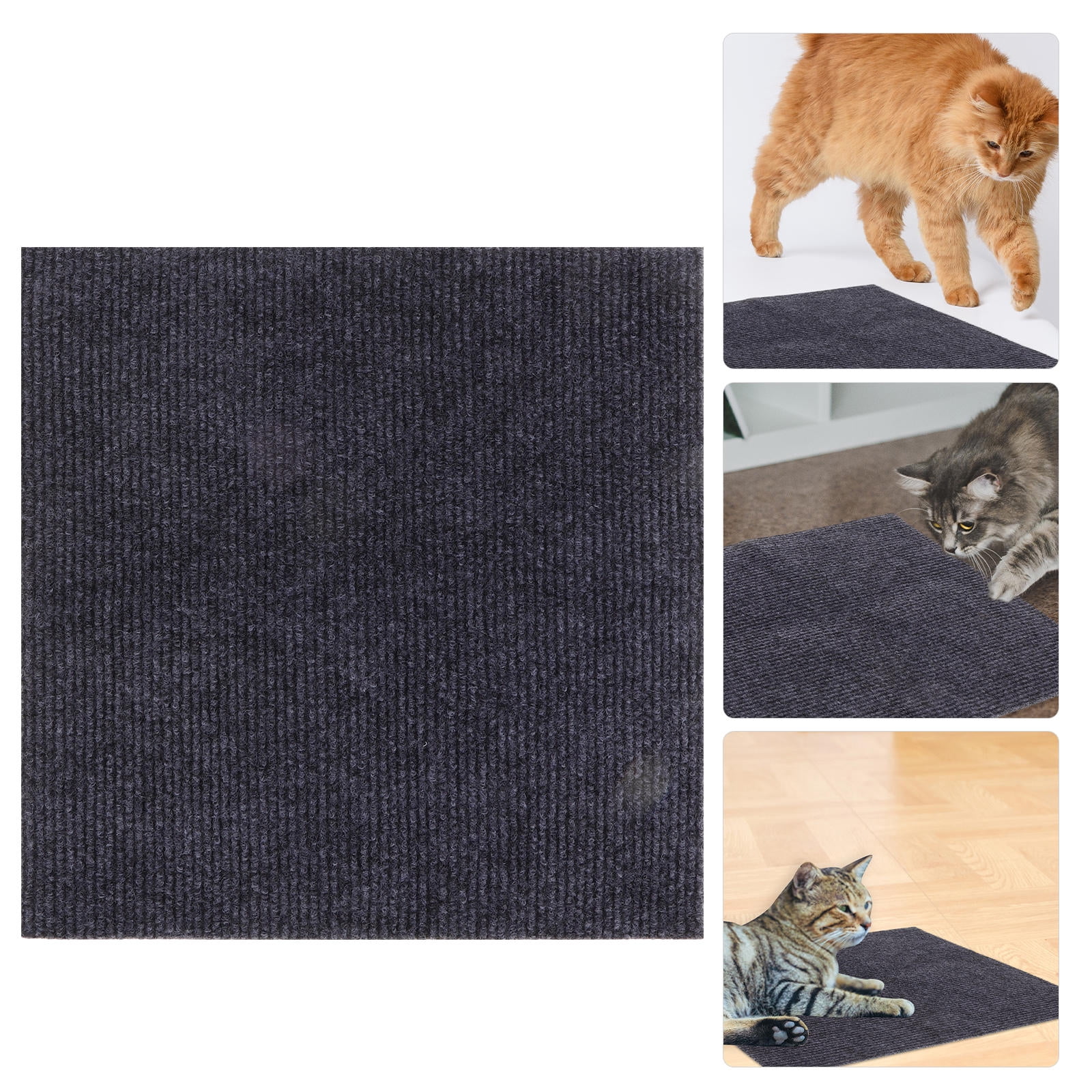 LOLIPPYY Adhesive Cat Scratcher Pad Dark Grey Carpet for Wall Floor and ...