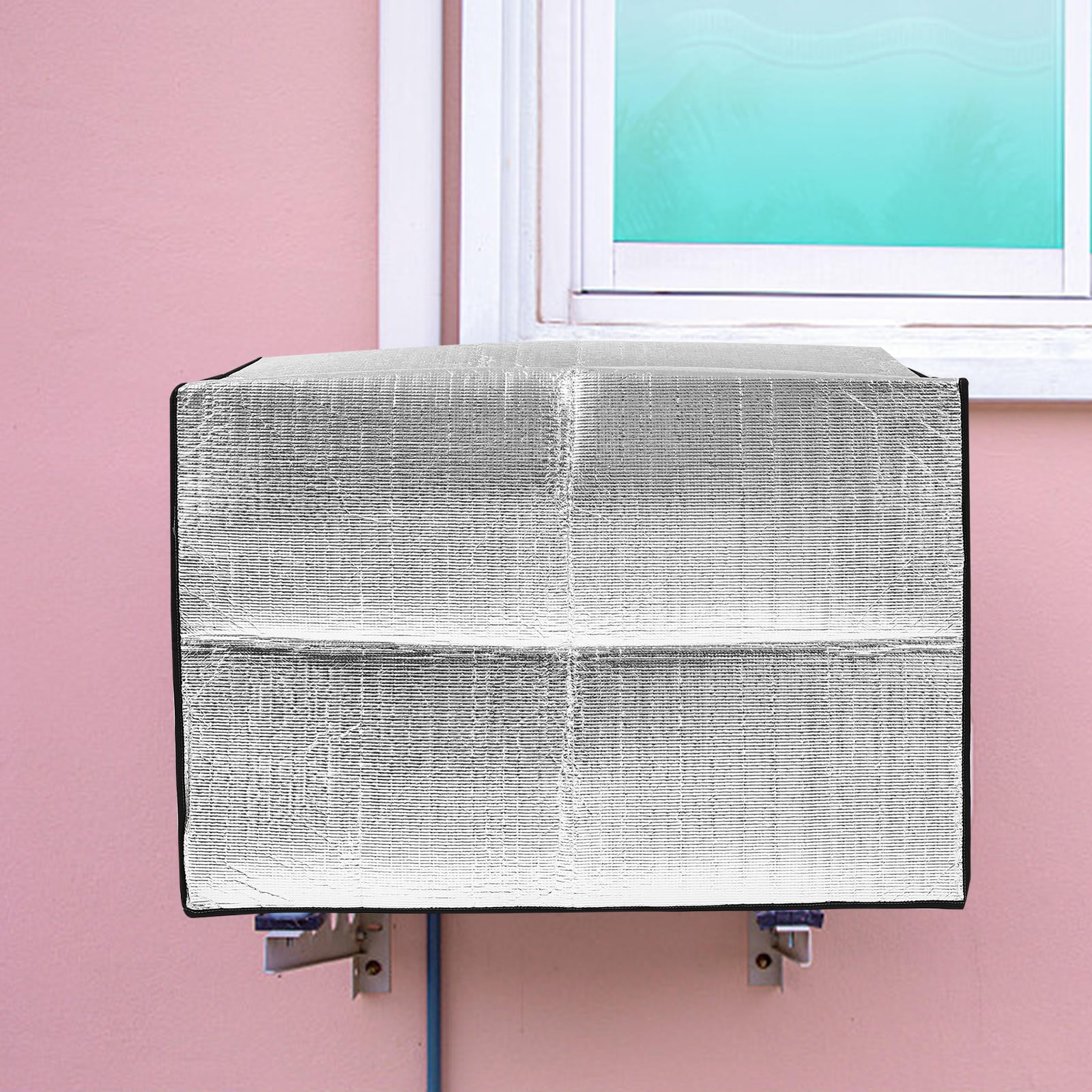 LOLIPPYY Air Conditioner Outside Unit Cover 1Set Aluminium Film Sun ...