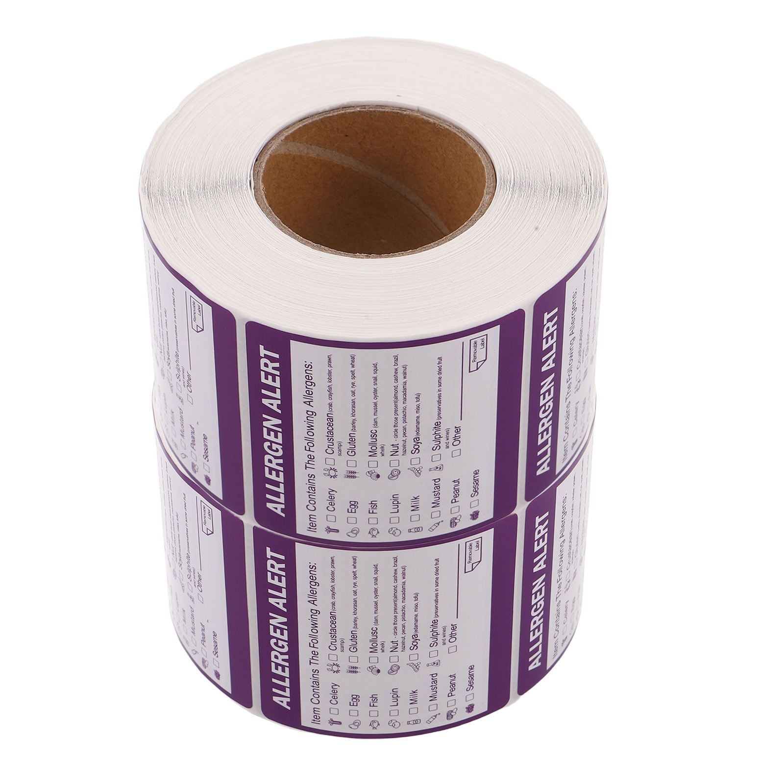 LOLIPPYY Allergen Safety Label Stickers Purple Roll Food Allergy ...
