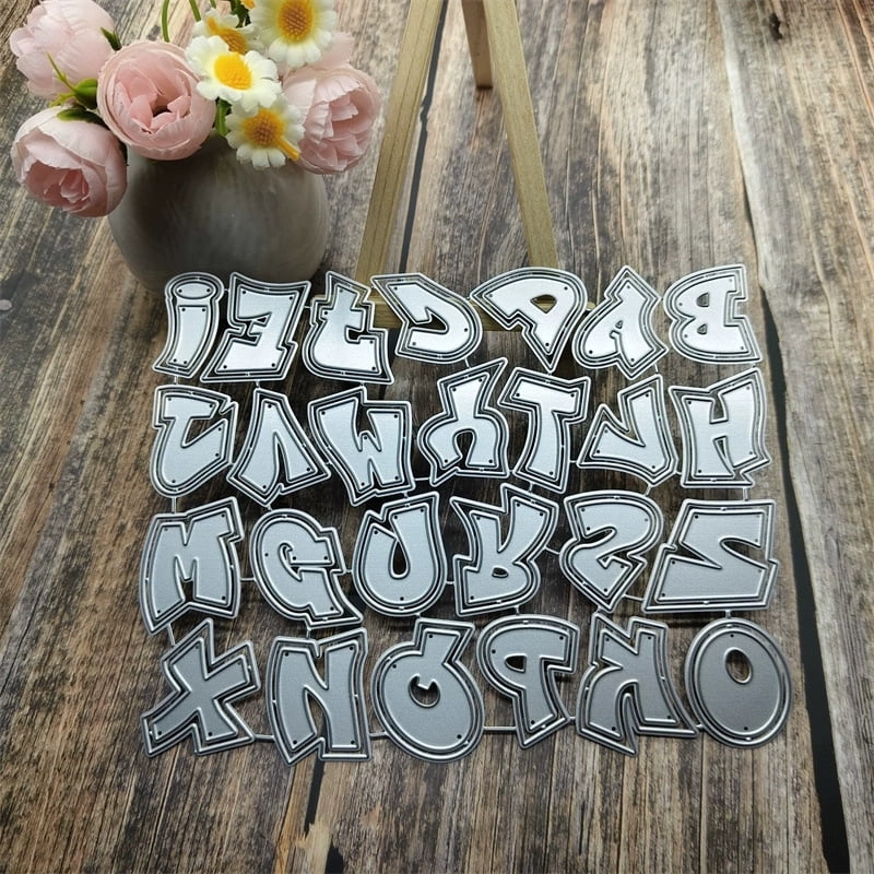 LOLIPPYY Alphabet Cutting Dies for Card Making - Carbon Steel Embossing ...