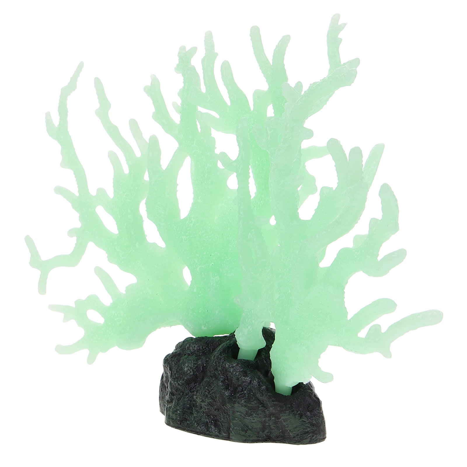 LOLIPPYY Aquarium Coral Reef Decoration Light Green PVC Glowing ...