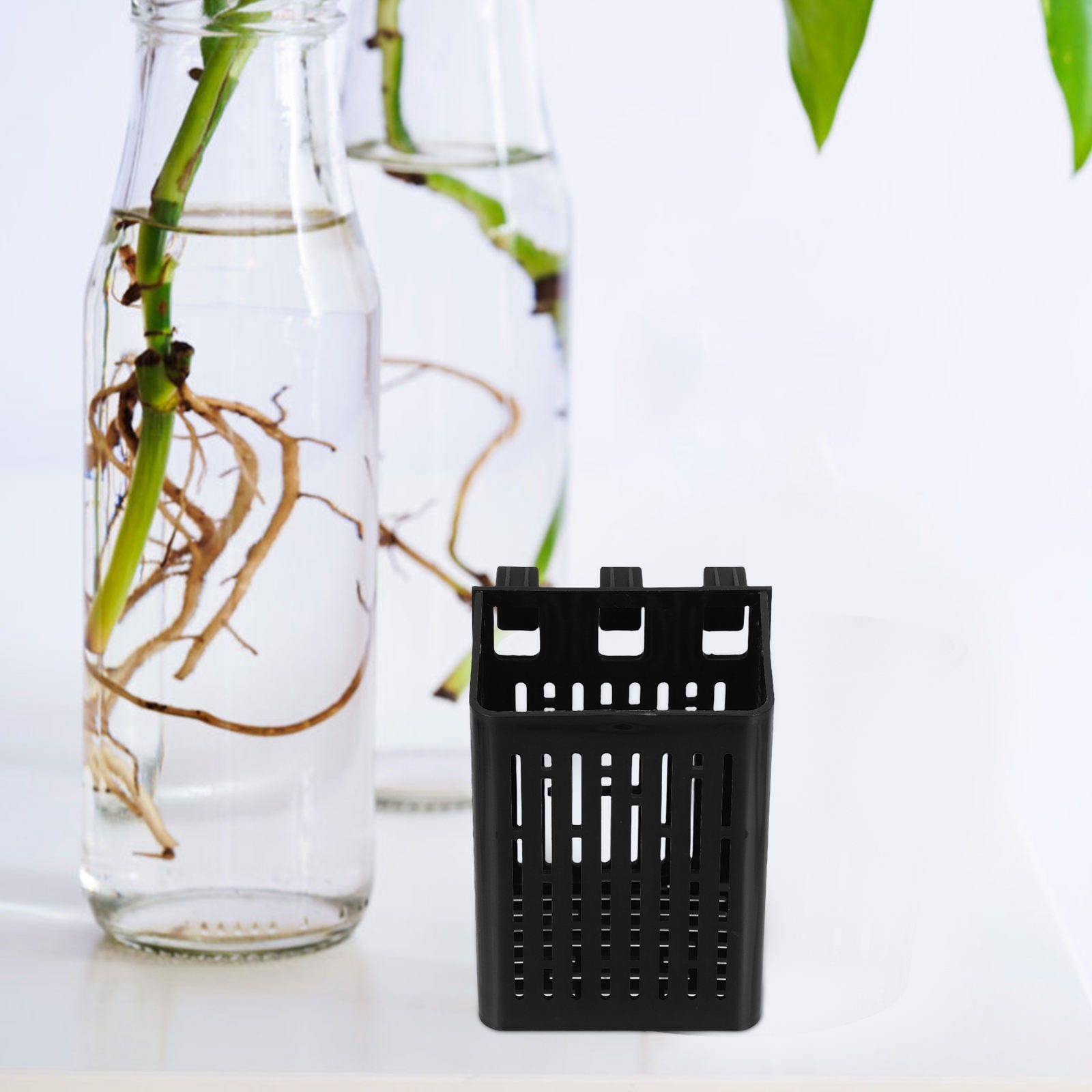 LOLIPPYY Aquarium Decor Hydroponic Plant Basket Fish Tank Hooks Wall ...