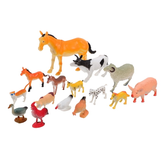 LOLIPPYY Assorted Color Mini Animal Decoration Set 14pcs PVC Animal ...