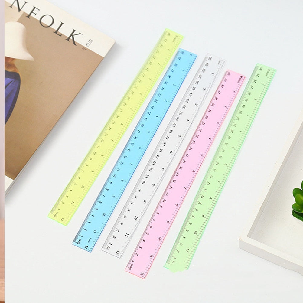 LOLIPPYY Assorted Color Plastic Ruler for Measuring DualSided ...