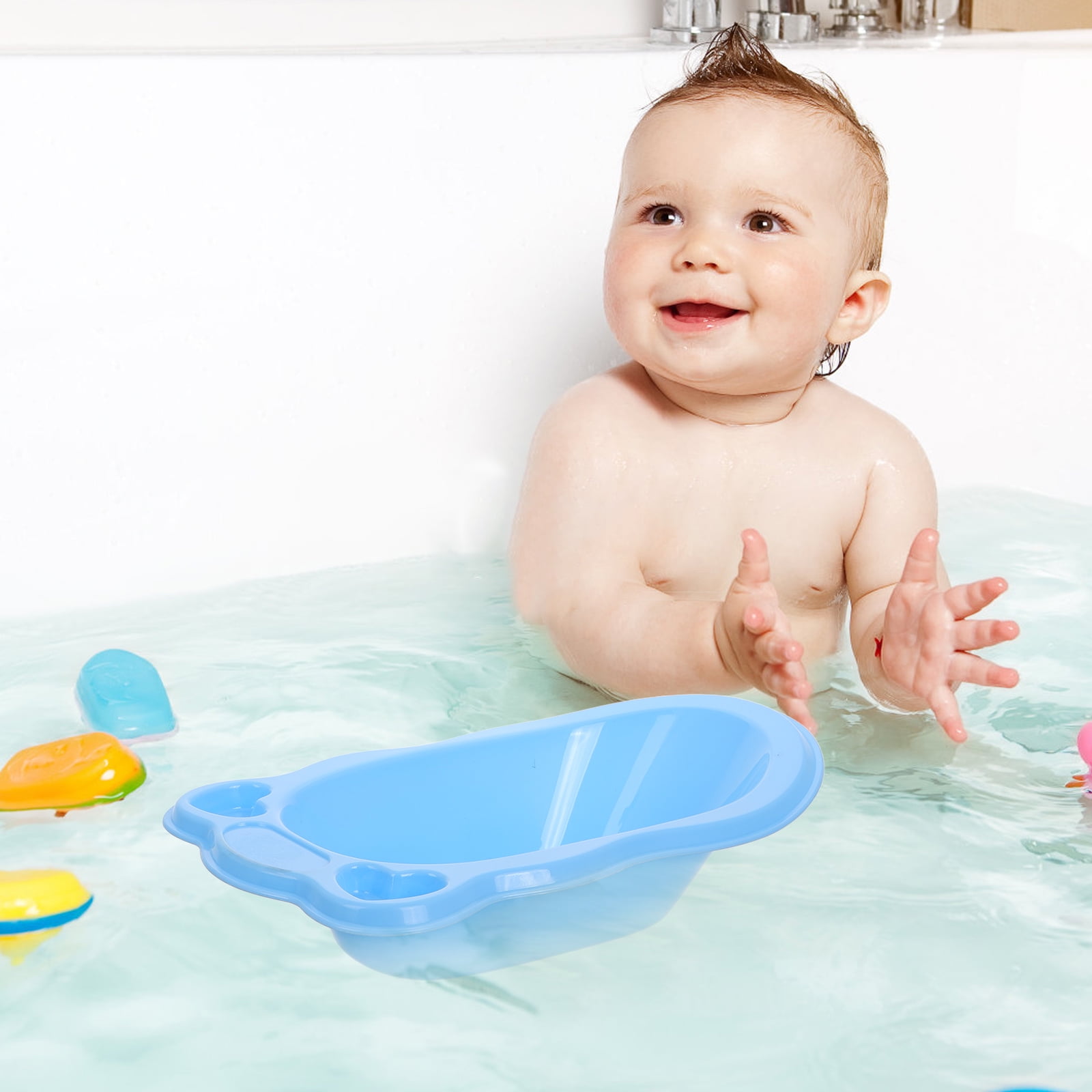 LOLIPPYY Baby Doll Bath Tub Toy Bathtub Sky Blue Plastic for Children ...